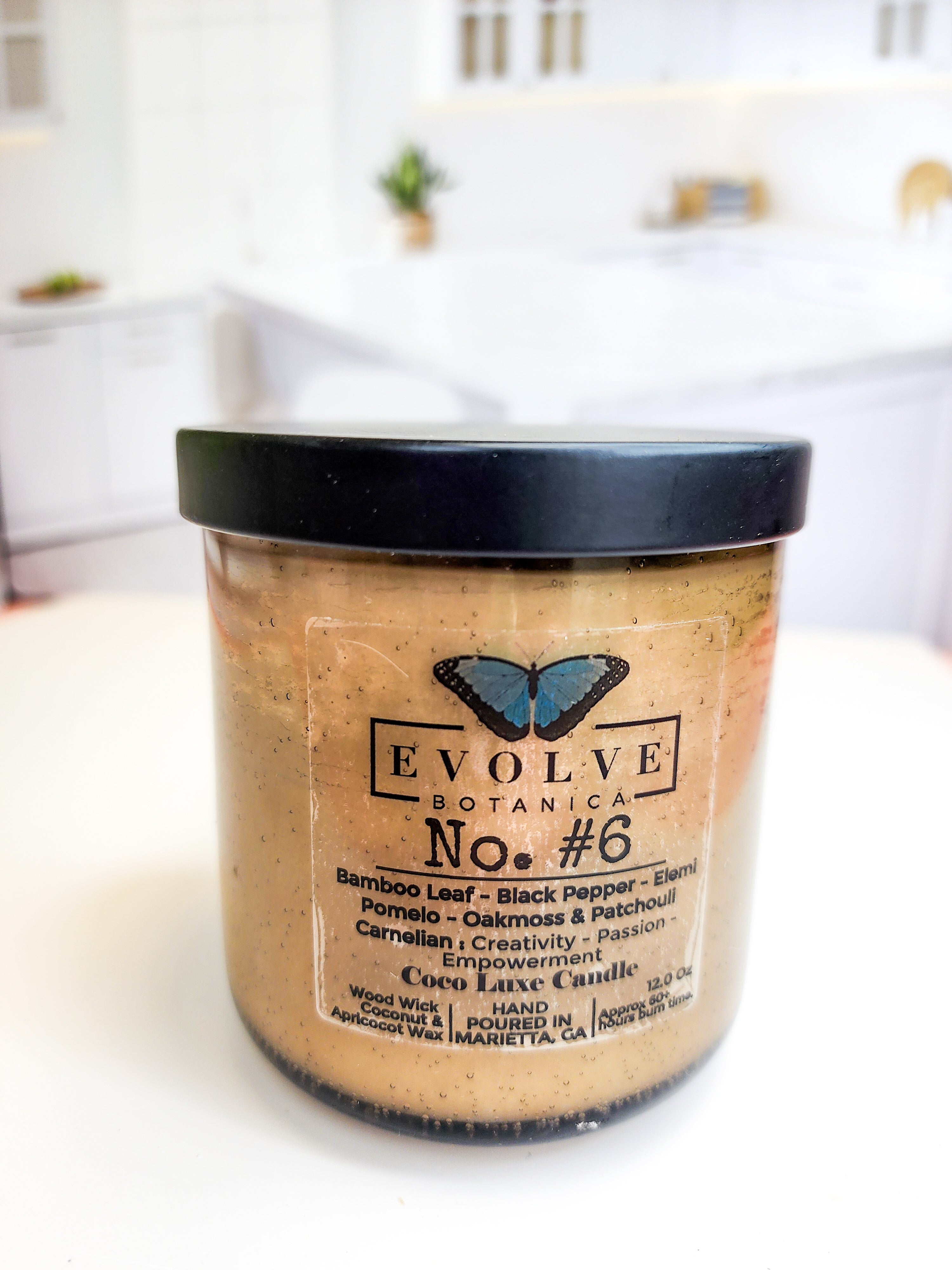 9oz Coco Luxe Candle - No. #6 (Carnelian) – Evolve Botanica
